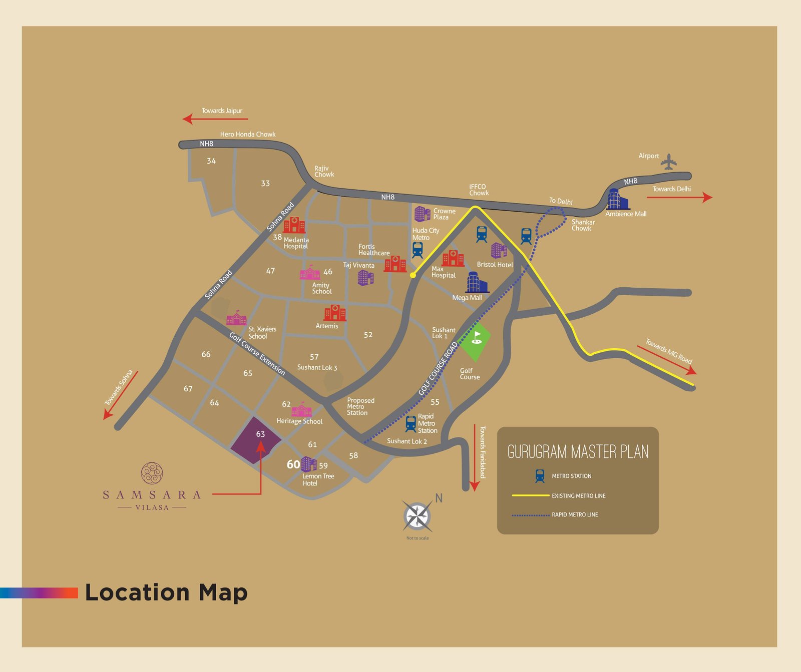 Adani Samsara Location Map - Realty Hunting