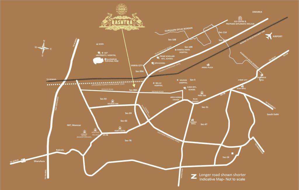 Raheja India Rashtra Location Map - Realty Hunting