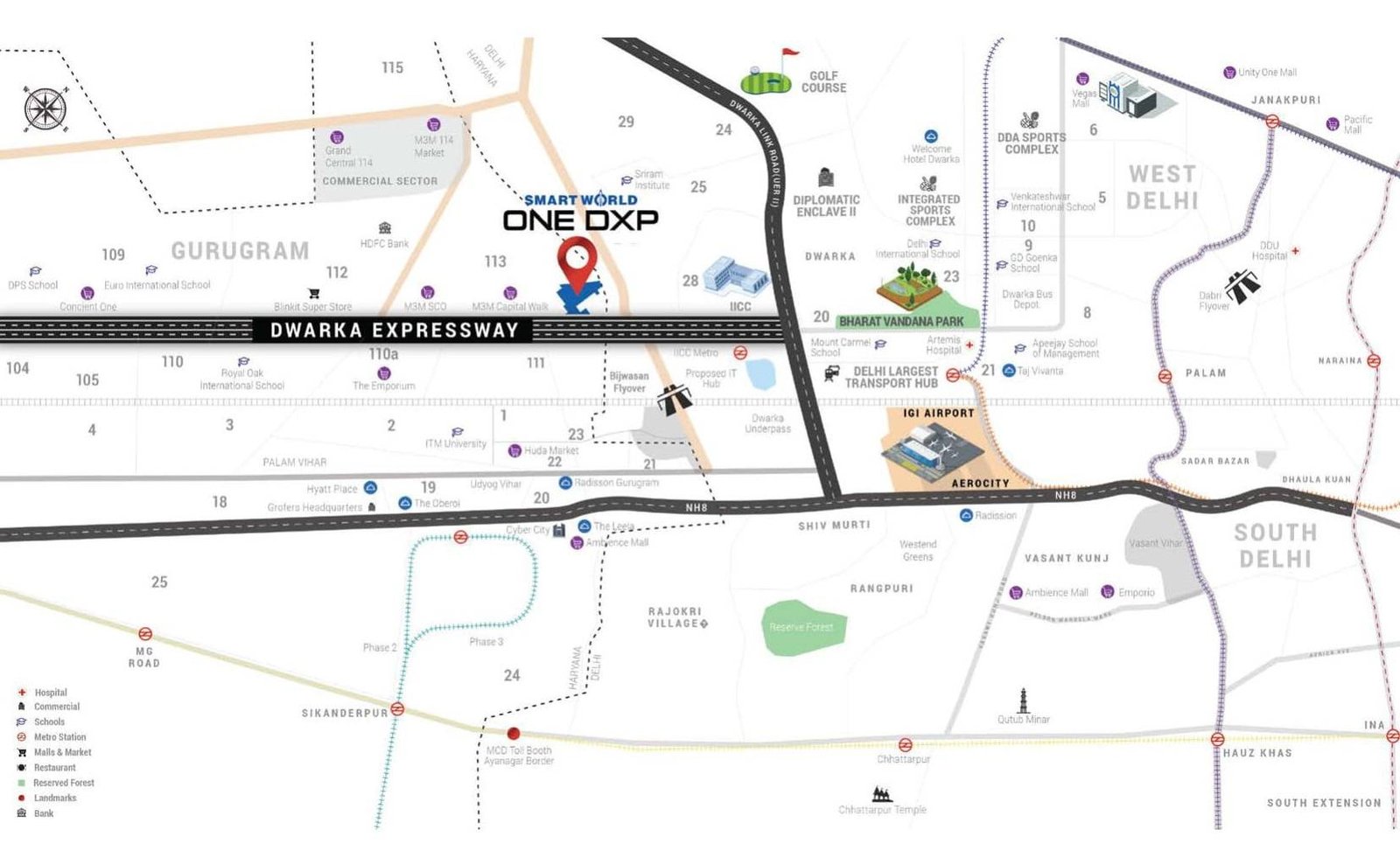 Smart World One DXP Location Map - Realty Hunting